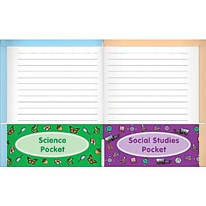 Really Good Stuff All-in-One Subjects 4-Pocket Folders - Set of 12