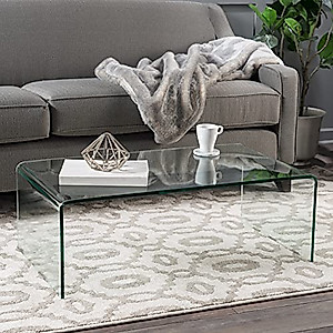 Christopher Knight Home Pazel 12mm Tempered Glass Coffee Table, Clear
