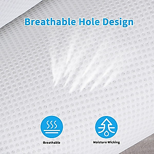 Cooling Mattress Pad for Hot Sleeper, Ultra Cold Tech Fiber Mattress Cover Queen Size, Breathable Noiseless Cooling Mattress Protector, 16'' Deep Pocket (Gray) - Ideal for Summer Refreshing Sleep