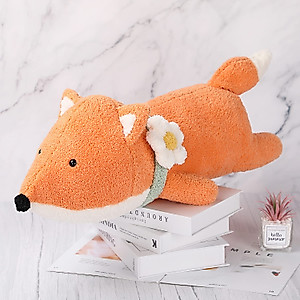 Fox Plush Toy, 26" Real Cute Stuffed Plushie Pillow Doll, Soft Fluffy Red Foxy Hugging Cushion Decor, Present for Kids and Adults