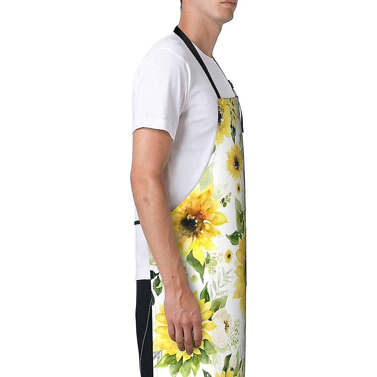 SHUANGFEI Personalized Aprons,Custom Waterproof Apron With Pockets for Men Women,Customized Adjustable Kitchen Chef Bib