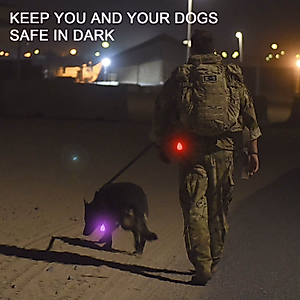 Novkin 2-Pack Rechargeable Dog Light, Dog Collar Light,Waterproof,3 Modes LED Dog Safety Lights,Multiple Color Options,Clip On Collar, Leash or Harness，Night Light for Running,Walking