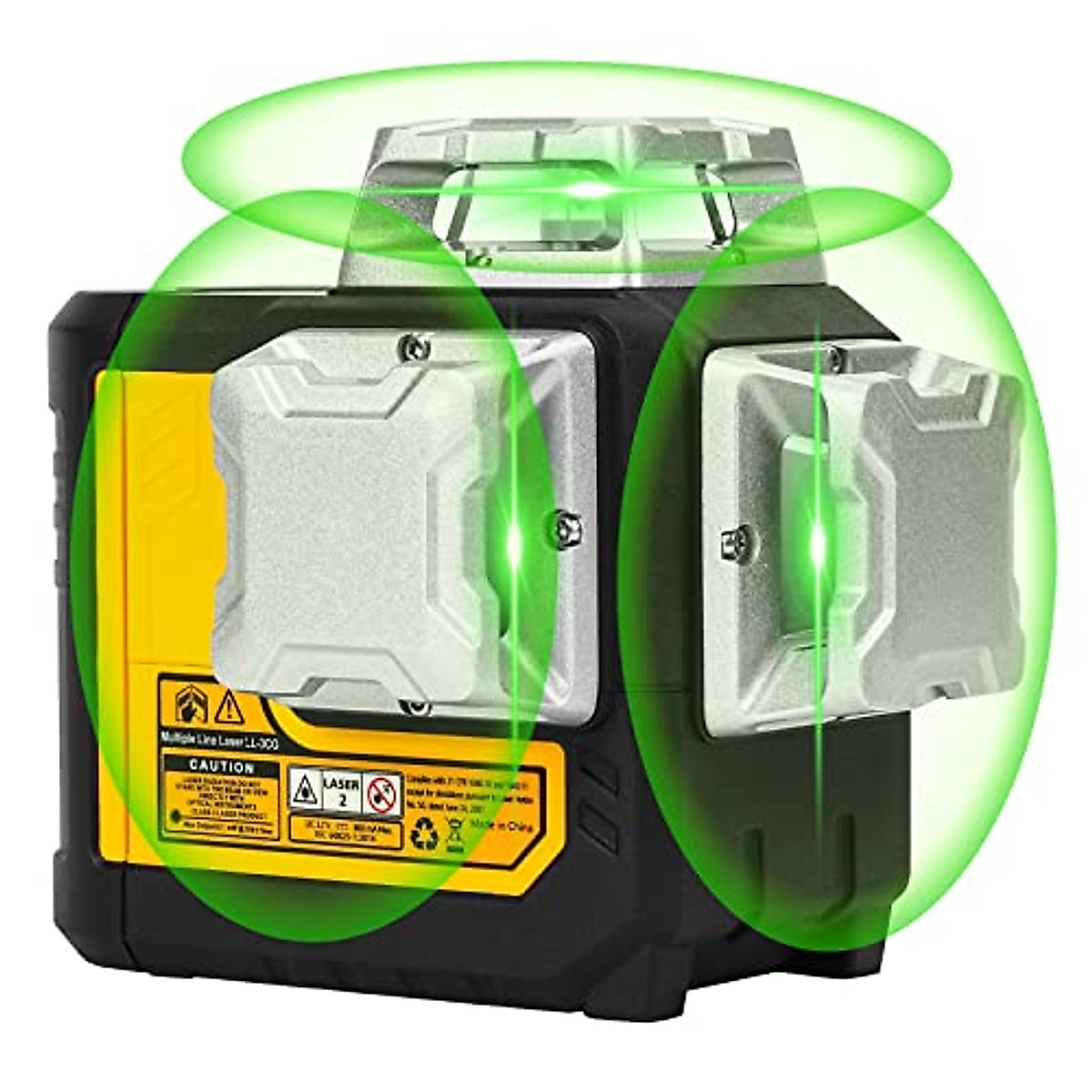 Globest 12 Lines 3D Laser Level, 3x360° Green Cross Line Laser Level for Picture Hanging and Construction, Three-Plane Auto Self-Leveling and Alignment Laser Tool,360° Horizontal/Vertical Laser Line