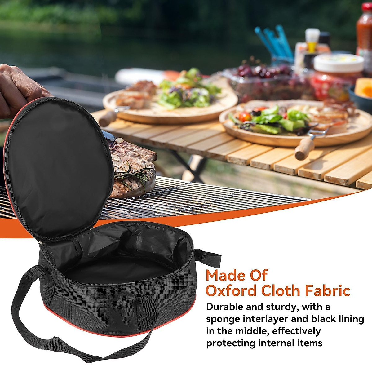 Dishes Storage Bag, China Storage Chest Round Crockery Storage Bag Plate Protectors Travel Bag Large Camping Tableware Dinnerware Bag Cupboard Storage Bag