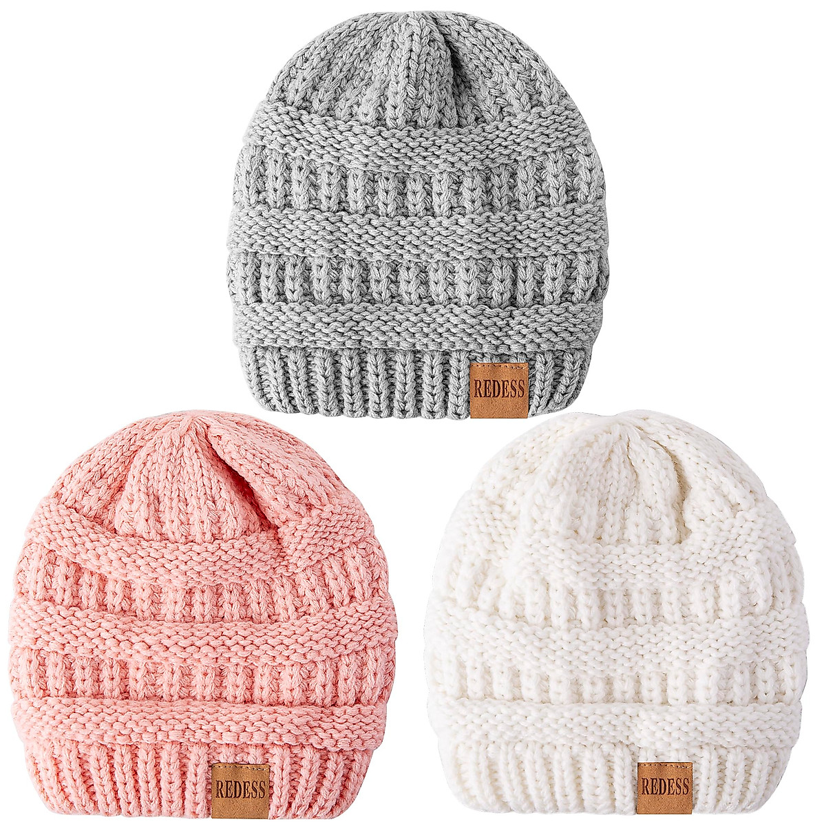 REDESS Baby Kids Winter Warm Hats, Infant Toddler Children Beanie Knit Cap Girls Boys