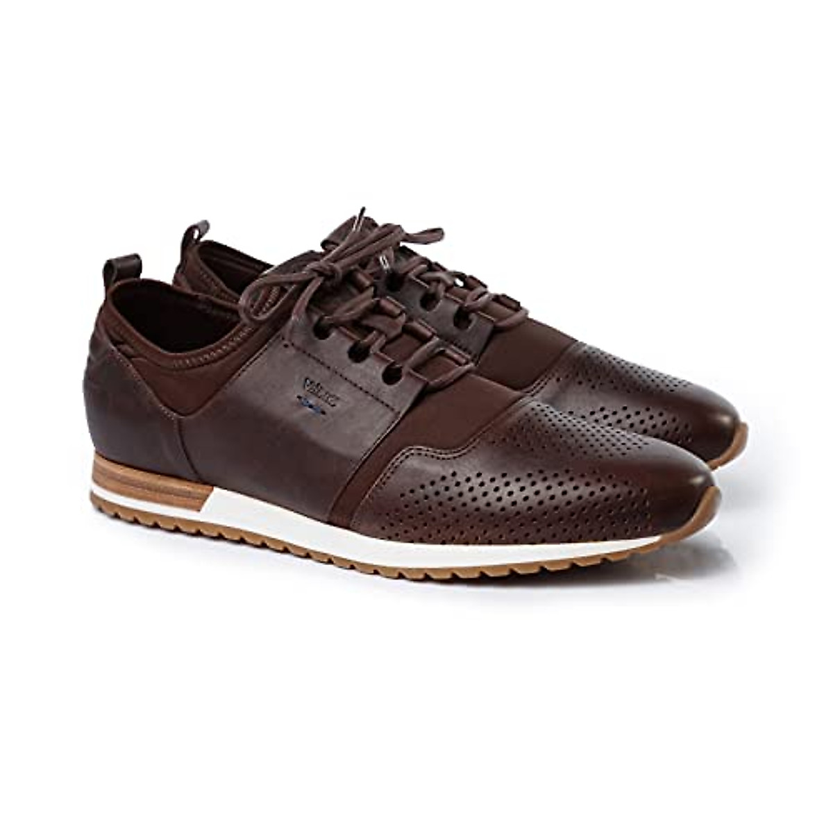 VELEZ Archaeology Tan Leather Backpack for Men + Brown Neoprene Shoes for Men 10.5