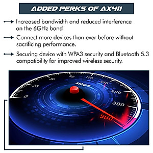 HighZer0 Electronics AX411 WiFi 6E Card | Tri-Band Wi-Fi | Up to 3.0 Gbps | CNVio2 M.2 WiFi Card for PC | Supports Bluetooth 5.3 | Requires Intel 12th+ Gen CPU Windows 10/11, Linux | AX411NGW (AX411)