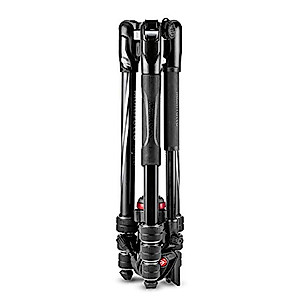 Manfrotto Travel Befree Live Aluminium Tripod Twist, Video Head, Black, Compact (MVKBFRT-LIVEUS)