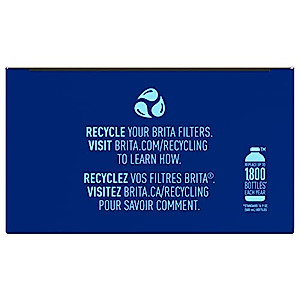 Brita Water Bottle Replacement Filters, BPA-Free, Replaces 1,800 Plastic Water Bottles a Year, Lasts Two Months or 40 Gallons, Includes 6 Filters, Kitchen Essential