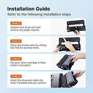 E-Z Ink (TM Compatible Drum Unit Replacement for Brother DR630 DR 630 Compatible with HL-L2300D HL-L2320D HL-L2340DW HL-L2360DW HL-L2380DW MFC-L2740DW MFC-L2720DW MFC-L2700DW DCP-L2540DW (1 Pack)