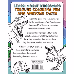 Dinosaur Book for Kids: Coloring Fun and Awesome Facts (A Did You Know? Coloring Book)