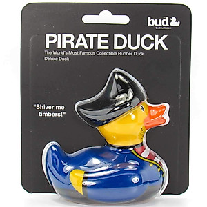 Pirate Rubber Duck Bath Toy by Bud Duck | Elegant Gift Packaging - "Shiver me timbers!" | Child Safe | Collectable