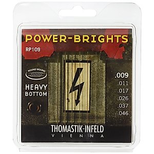 Thomastik-Infeld RP109 Electric Guitar Strings: Power-Brights 6 String Heavy Bottom Set E, B, G, D, A, E