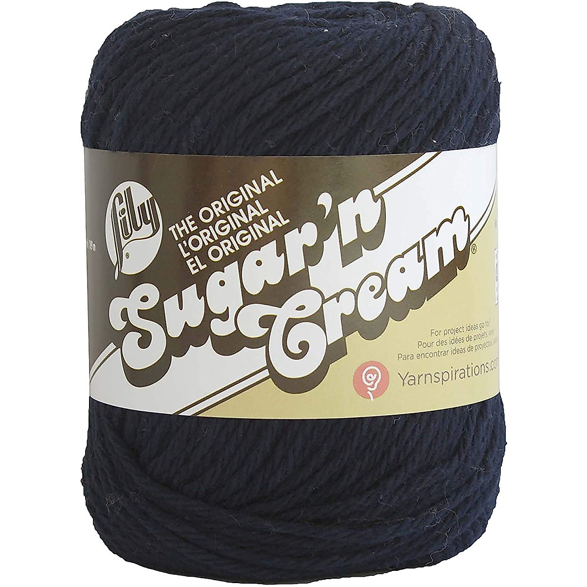 Lily Sugar'N Cream Bright Navy Yarn - 6 Pack of 71g/2.5oz - Cotton - 4 Medium (Worsted) - 120 Yards - Knitting/Crochet
