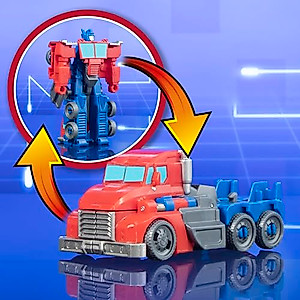 Transformers 1-Step Flip Heroes 3-Pack, 4-Inch Wheeljack, Bumblebee, and Optimus Prime Action Figures, Kids Easter Toys or Basket Stuffers, Age 6+