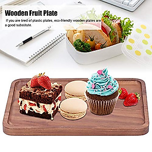 Wooden Cutting Board, Super Thick Walnut Cutting Board Set Square Decorative Fruit Tray Wooden, for Kitchen Vegetables and Fruits(25 * 17 * 1.5)