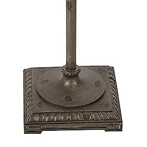 Decor Therapy Alice Traditional Floor Lamp, Antique Gesso