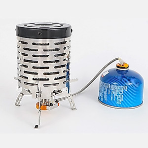 Fdit Camping Mini Heater, Camping Heating Stove Cover Portable Stainless Steel Camping Stove Accessories for Outdoor Winter Fall