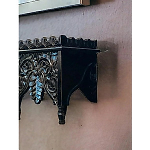 Generic Blackperlcrafts by Wood Wooden Shelf Home Decor Carving Wall Shelf/Handcarved Wall Bracket Wood/Unique Hand Carved Wall Shelf/Wood Carving Wall Shelf Gift, 30x6x9 Inch