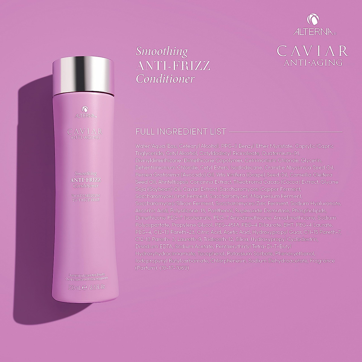 Alterna Haircare CAVIAR Anti-Aging Smoothing Anti-Frizz Conditioner 8.5 Fl Oz| For Medium, Thick Hair | Smooths Hair, Tames Frizz | Sulfate Free