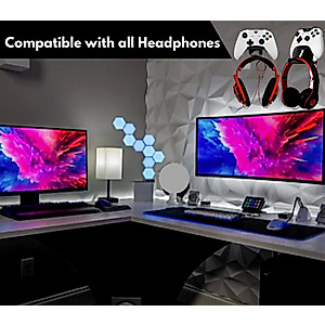 Alnoor USA Gaming Controller Holder, Game Controller Headset Stand Bracket for Xbox Series X S/Xbox one / PS5 / PS4 / NS/PC/Headset