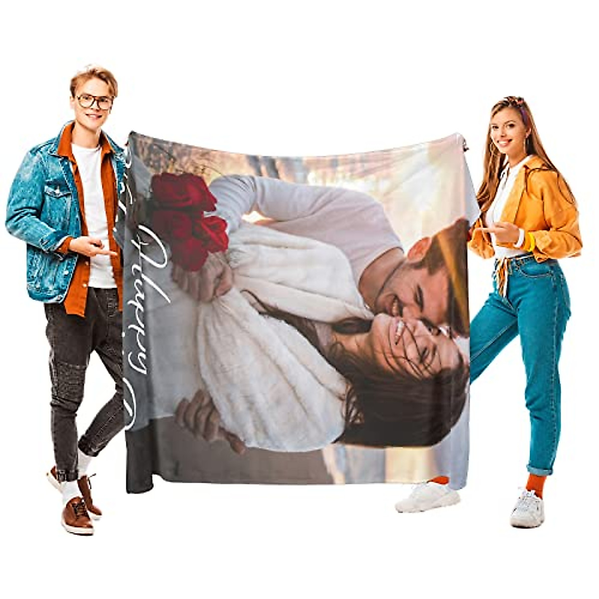 Custom Blankets with Photo, Gifts for mom Personalized Photo Blankets, Customized Blankets with Picture, Personalized Gifts for Women Men, Personalized mom Gifts for Mothers Day