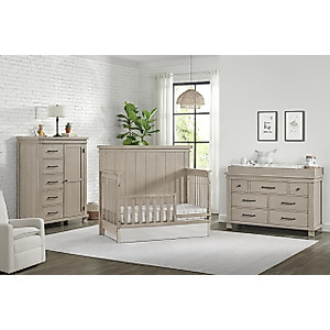 Soho Baby 43095210 Hampton Crib to Toddler Bed Guard Rail Conversion Kit, Wire Brush Canyon Gray Finish, GreenGuard Gold Certified