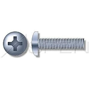 (500 pcs) Metric DIN 7985 M6X14 Cross Recessed Pan Head Machine Screw 4.8 Steel zinc
