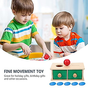 PATKAW Montessori Toys Montessori Toys 2 Year Old Toys Object Permanence Box Montessori Coin Box Toys with Drawer for Toddlers Preschoolers Toy 1 Set Montessori Toys 2 Year Old Toys 2 Year Old Toys