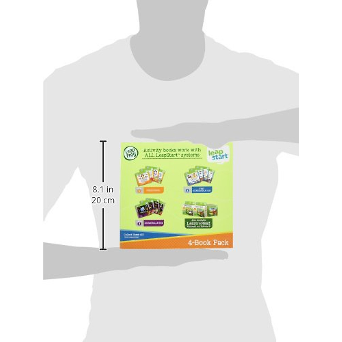 LeapFrog LeapStart Preschool 4-in-1 Activity Book Bundle with ABC, Shapes & Colors, Math, Animals