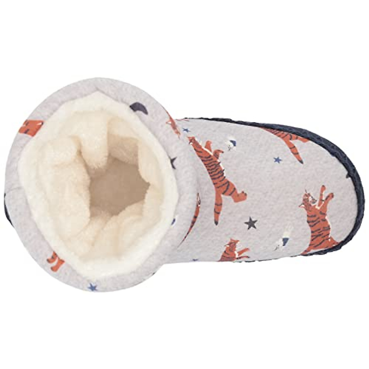 Joules Boy's Slipper Socks, Grey Tigers