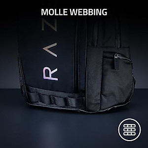 Razer Rogue v3 16" Gaming Laptop Backpack: Travel Carry On Computer Bag - Tear and Water Resistant - Mesh Side Pocket - Fits 16 inch Notebook - Chromatic