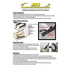 HFS (R) Heavy Duty Guillotine Paper Cutter -12'' (12'' Paper Cutter)