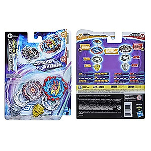 BEYBLADE Burst Surge Speedstorm Mirage Helios H6 and Gaianon G6 Spinning Top Dual Pack - 2 Battling Game Top Toy for Kids Ages 8 and Up