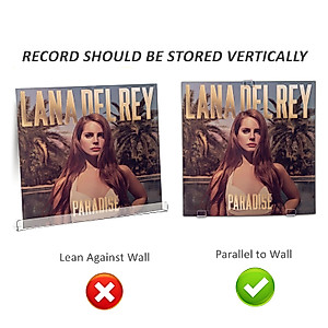 Antilope Vinyl Record Wall Mount Display Shelf, 6 Sets Clear Acrylic Vinyl Record Holder Stand Racks for Album Covers Display and Home Wall Decoration (Screw Mount)