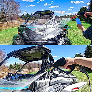 YAMATIC Pressure Washer Gun with 3/8" Swivel Quick Connector, High Power Washer Handle with M22-14mm & M22-15mm Adapter Replacement for Sun Joe, Ryobi, Simpson, Craftsman and More (4500 PSI, 8 GPM)