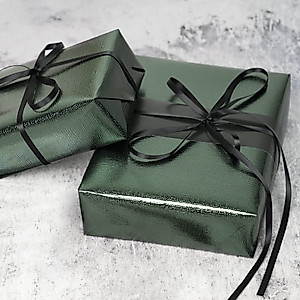 WRAPAHOLIC Wrapping Paper Roll - Mini Roll - 17 Inch x 16.5 Feet - Basics Glossy Green for Birthday, Holiday, Wedding, Baby Shower