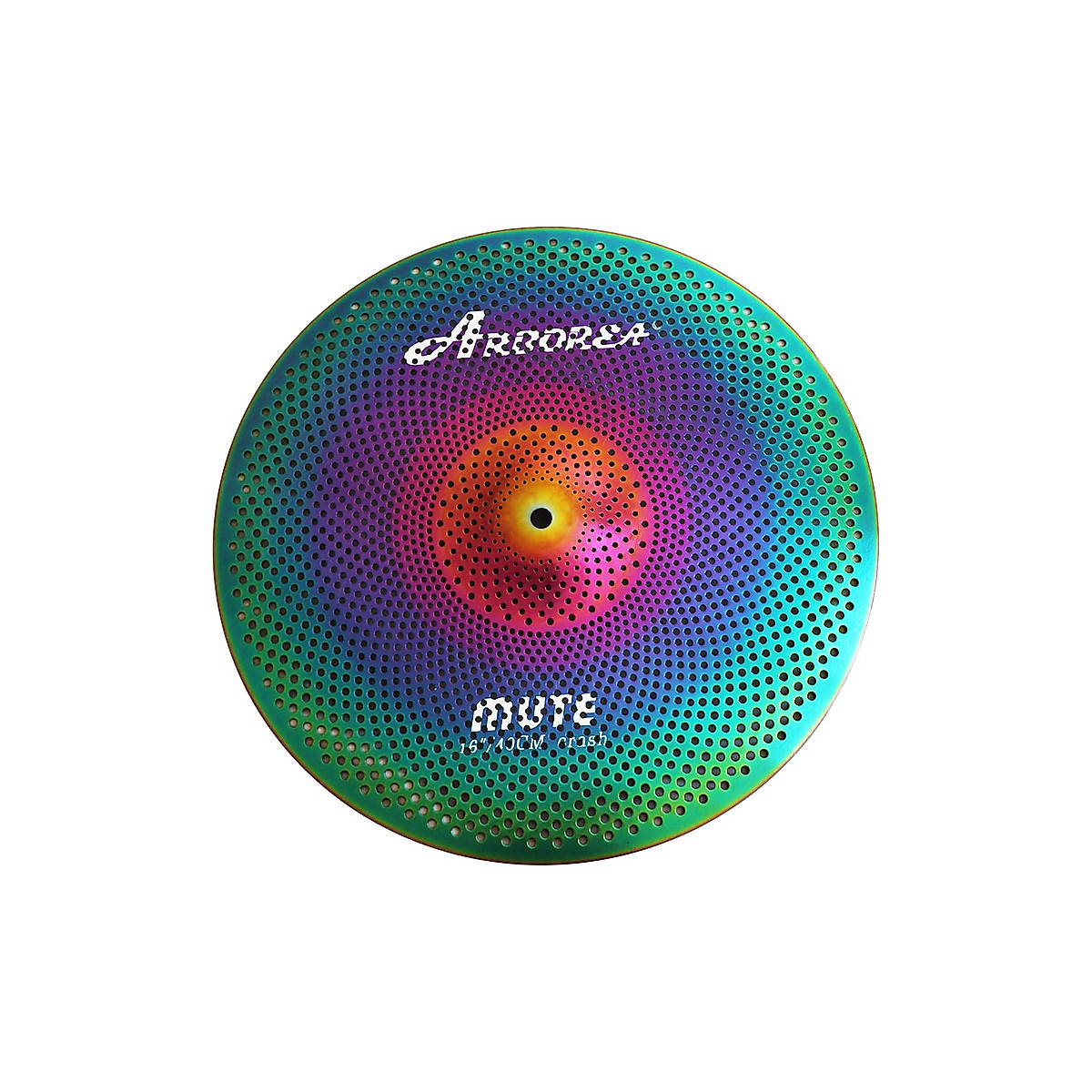 Arborea Mute Cymbal Set Low Volume Cymbal Pack 14"hi-hat+16"crash+18"crash+20"ride 5 Pieces Rainbow Drummer Practice Cymbal