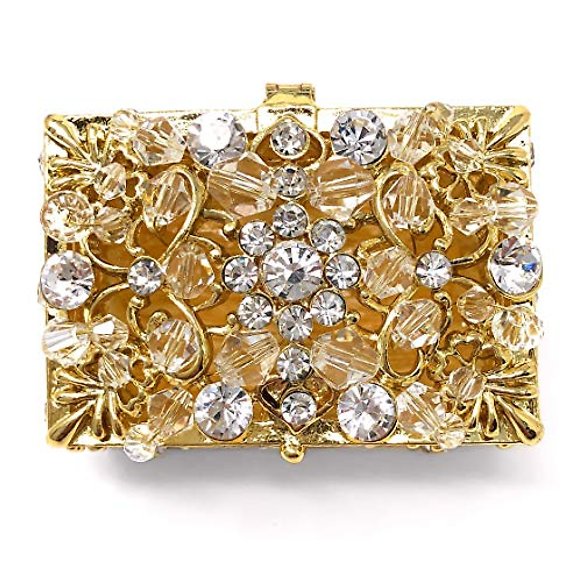 CB Accessories Wedding Unity Coins - Arras de Boda - Decorative Box with Rhinestone Crystals Keepsake 76 (Gold)