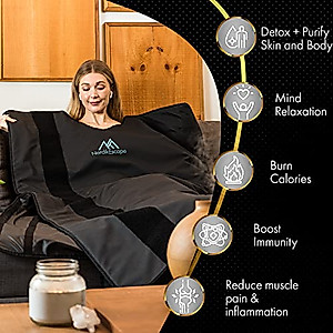 NordikEscape Infrared Sauna Blanket Zero EMF (70"x36") - Far Infrared Blanket Sauna for Detox and Relaxation - infared Sauna Blanket - Infrared Sauna Bag - Sauna Manta - Portable Home Sauna