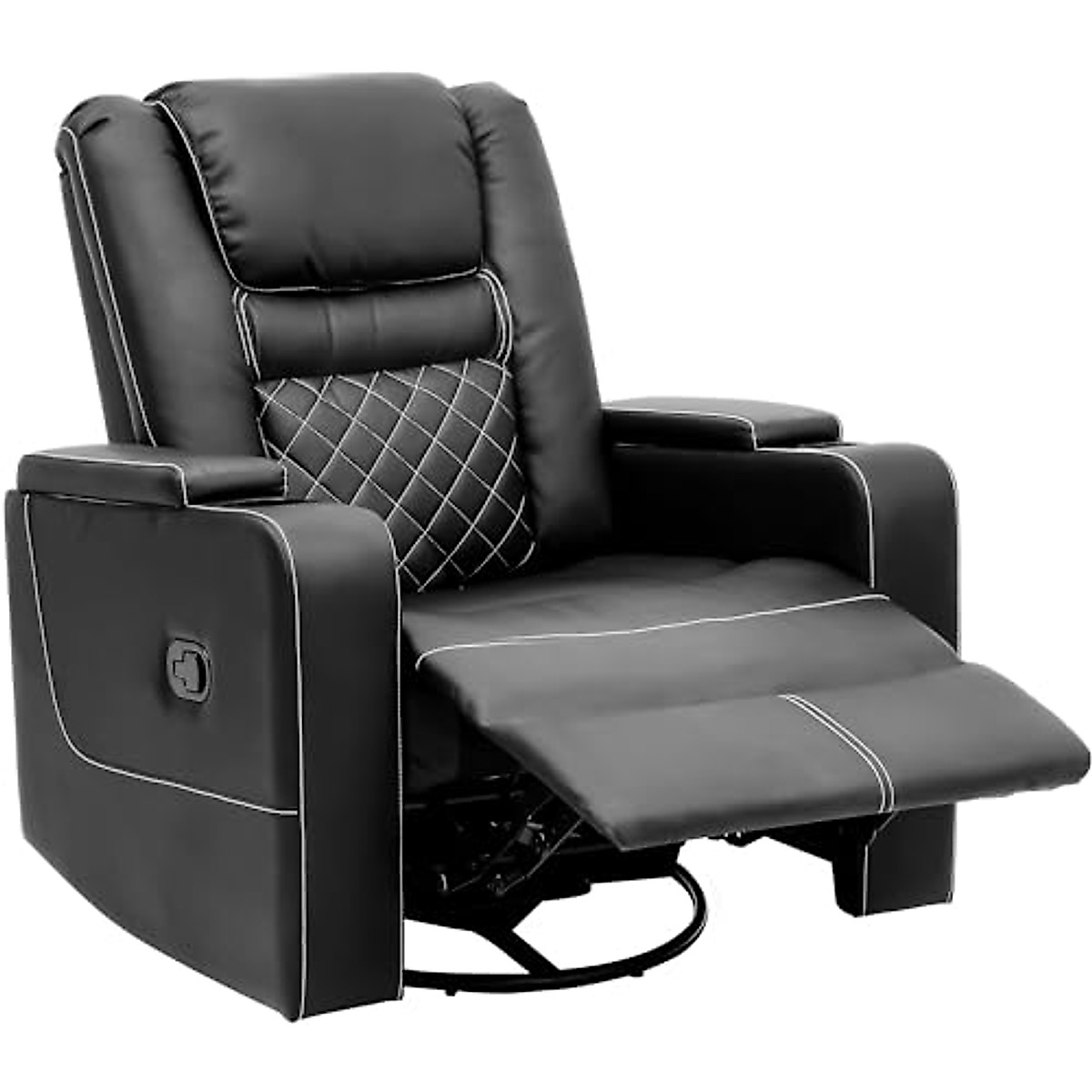 YITAHOME Recliner Chair Set of 2，Swivel Glider Rocker Recliner with Cup Holders, Home Theater Seating Soft with Hidden Arm Storage, Reclining Chairs for Movie Room