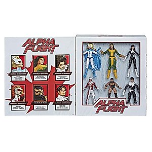 Marvel Classic Hasbro Legends Series Toys 6" Collectible Action 6 Pack Alpha Flight 6 Pack, 6 Figures with Premium Design, for Kids Ages 4 & Up (Amazon Exclusive)