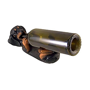 DWK "Weenie Wino Dachshund Decorative Table Top Wine Bottle Holder | Home Bar Decor | Wine Accessories for a Wine Bar | Kitchen Organization | Great Gifts for Her - 11"