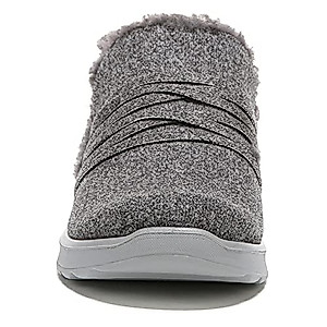 BZees Womens Glide Slip-On Ankle Boot Grey 5 M