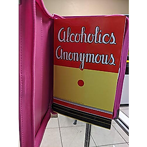 First Edition Softcover Reprint AA Big Book w/Pink Bookcover for Alcoholics Anonymous. You Get The Both AA Big Book 1st Edition Reprint and Pink Zip Up Bookcover.