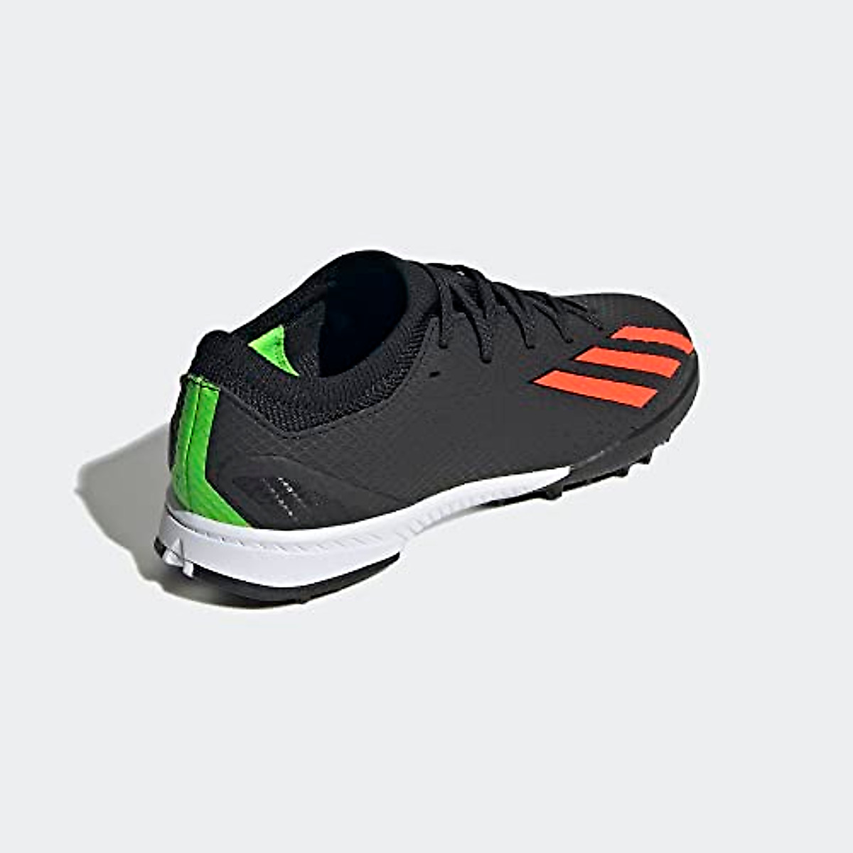 adidas X Speedportal.3 Turf Soccer Shoe, Black/Solar Red/Solar Green, 2 US Unisex Little Kid