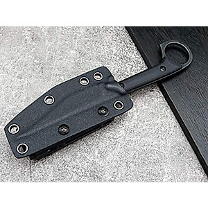 Ccanku C1140 Fixed Blade Claw Knife,D2 Blade G10 Handle EDC Tool Utility Knife for Outdoor, Survival, Hiking, Camping(Black)