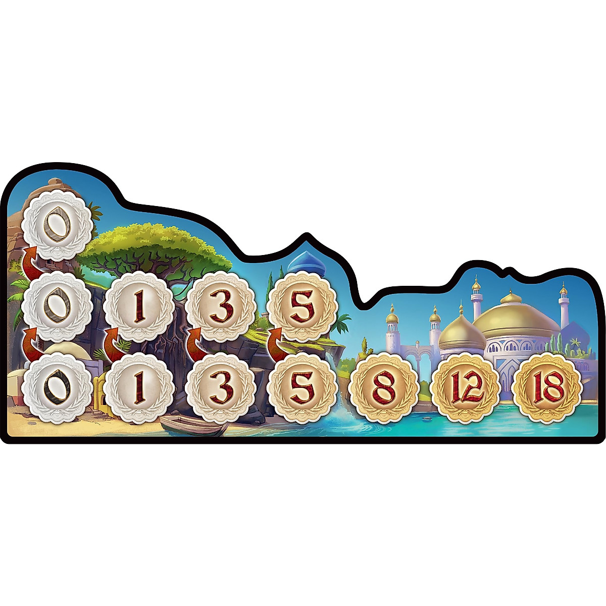 Five Tribes Whims of the Sultan Board Game EXPANSION - Control New Cities! Worker Placement Strategy Game for Kids & Adults, Ages 13+, 2-4 Players, 40-80 Minute Playtime, Made by Days of Wonder