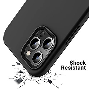 OTOFLY Compatible with iPhone 12 Pro Max Case 6.7 inch(2020),[Silky and Soft Touch Series] Premium Soft Liquid Silicone Rubber Full-Body Protective Bumper Case for iPhone 12 Pro Max (Black)