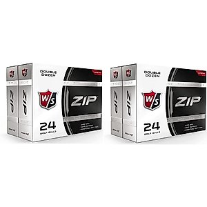 WILSON Staff Zip Golf Balls [48 Ball], Four 12 Packs (48 Balls Total) White